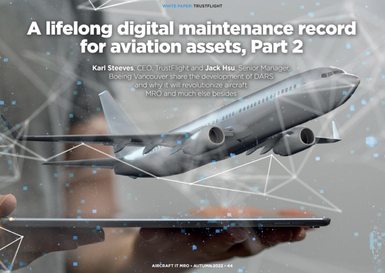 Case Study: A lifelong digital maintenance record for aviation assets ...