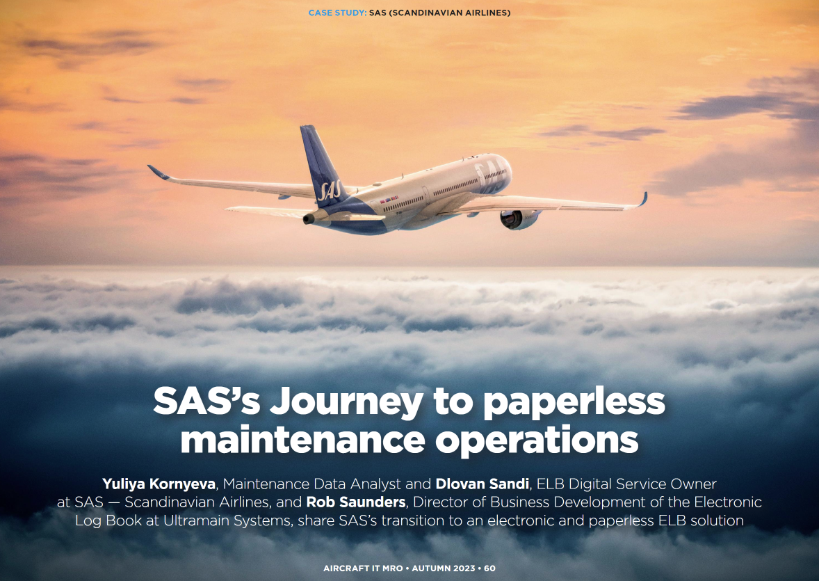 CASE STUDY: SAS’s Journey to paperless maintenance operations