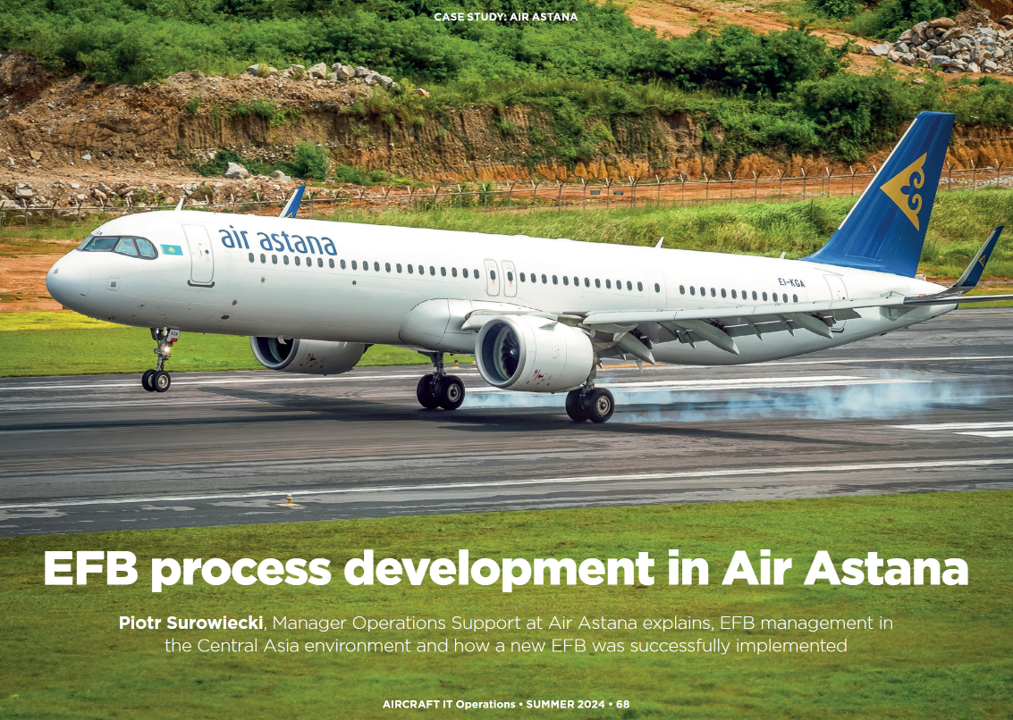 CASE STUDY: EFB process development in Air Astana