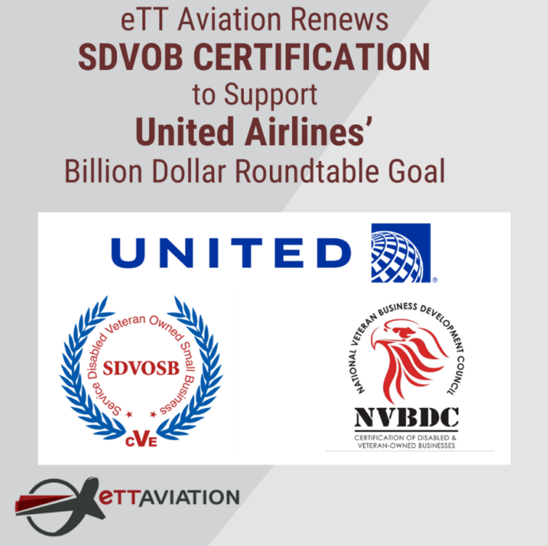 eTT Aviation Receives SDVOB Certification from NVBDC that Will Support ...